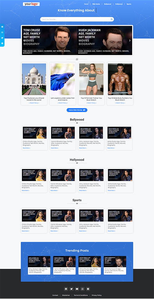 Biography Website Design With Amazing Look & Feel For Better Speed ...